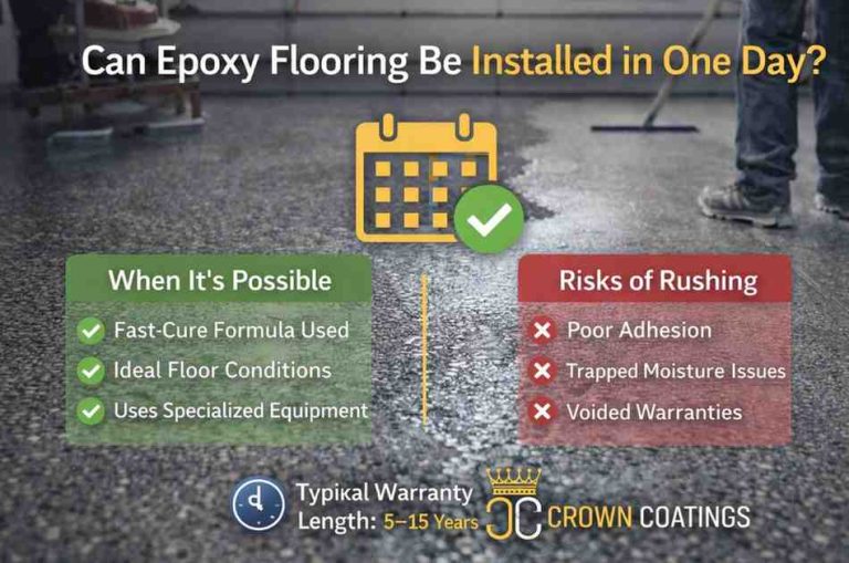 Can Epoxy Flooring Be Installed in One Day? - Epoxy and Garage Flooring ...